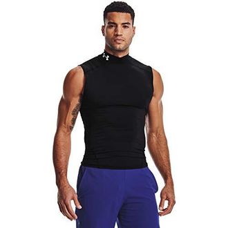 Under Armour HeatGear Armour Chemise de Compression sans Manches pour Homme, Noir (001) / Blanc., L