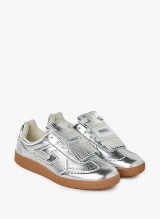 Schmoove Low Leder -Turnschuhe - Silber