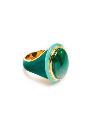 Aur&eacute;lie Bidermann Bague tabarin malachite
