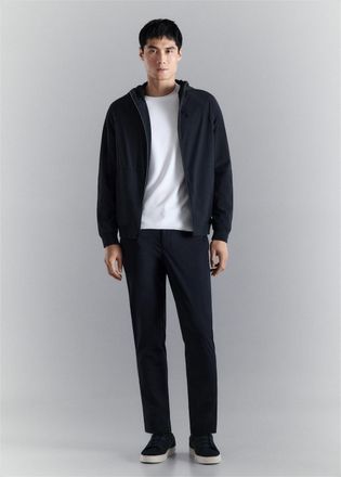 Mango Sweat r&eacute;versible &agrave; zip bleu marine - Homme - XXL - MANGO MAN