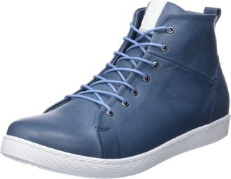 Andrea Conti Damen High Top Sneaker, Infinity Blue/weiß, 38 EU