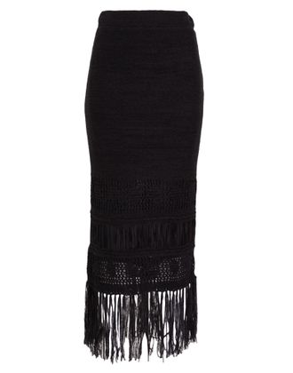 8 by YOOX FRINGED MIDI SKIRT