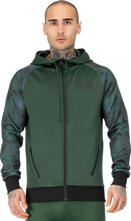 Tapout Herren Funktionsoberteil mit Kapuze Normale Passform Training Hoodie Green/Black XXL