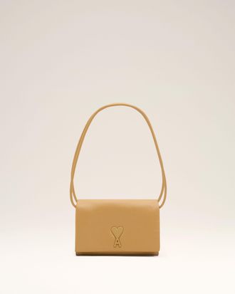 Ami Portefeuille A Bandouli&egrave;re Voulez-Vous Jaune en Cuir De Vachette Miel - TU - Unisex