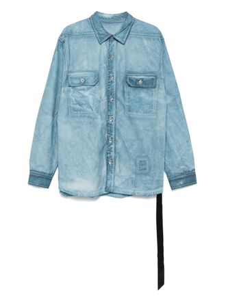 Rick Owens chemise Jumbo Outershirt - Bleu