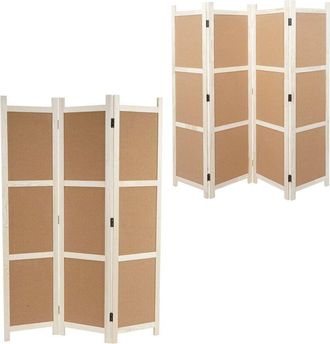 Mendler Mendler - Paravent subéreux, cloison de séparation, avec tableaux en liège, 166x120cm