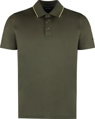 Paul & Shark Mens Cotton Short-Sleeve Polo Green Shirts T-shirts And Polos