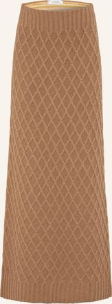 Max Mara Strickrock Aus Kamelhaar braun