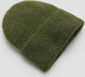 Mango Rippstrickm&uuml;tze khaki - Damen - Einheitsgr&ouml;&szlig;e - MANGO