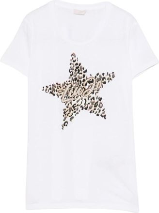 Liu Jo Femme, Tops, Blanc, Taille: 44 FR Cotton T-shirt with print