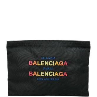 Balenciaga Pre-owned Nylon Clutch - - Pre-owned - Damen - Schwarzk - ONE SIZE