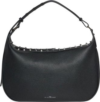 John Richmond Femme, Sacs, Noir, Taille: ONE Size Sac bandouli&egrave;re incurv&eacute; avec d&eacute;tails d&eacute;coratifs