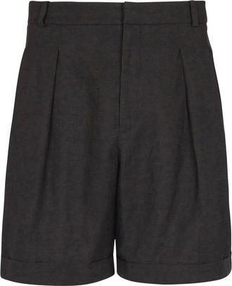 Balmain Homme, Shorts, Noir, Taille: M Pantalon Bermuda Pliss&eacute;