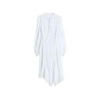 Christophe Lemaire Creased Bias Dress - - Dresses - Damen - Wei&szlig; - S