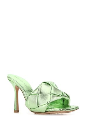 Bottega Veneta Womens Light Green Nappa Leather Lido Sandals 3505 Sandali