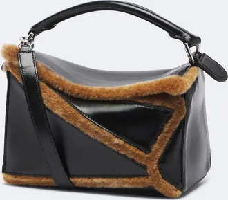Loewe Henkeltasche Puzzle Aviator Small aus Leder