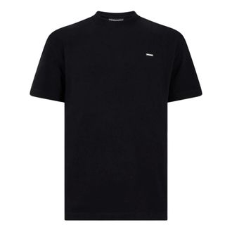 Dsquared2 Homme, Tops, Noir, Taille: M T-shirt Cool Fit avec plaque logo
