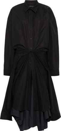 Balenciaga Maxi Patched Hemdkleid - Schwarz