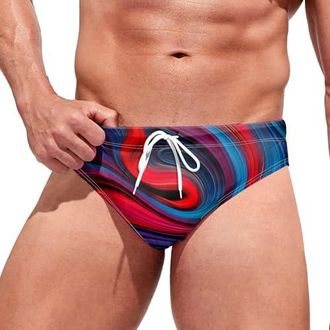 Generic Slip pour homme - Slip de bain - Short de bain moulant - Short de bain - Short de bain - Short de bain court avec sous-v&ecirc;tement de natation pour homme