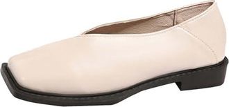 Generic Chaussures Mary Jane &agrave; enfiler d&eacute;contract&eacute;es pour femme - Couleur unie - &Eacute;l&eacute;gantes - R&eacute;tro - Polyvalentes - Antid&eacute;rapantes - Confortables - Pour la ma