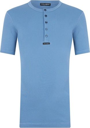 Dolce & Gabbana Homme, Tops, Bleu, Taille: 2XL T-Chemises