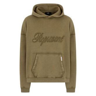 Represent Embroidered Logo Hoodie - - Sweatshirts & Hoodies - Herren - Gr&uuml;n - XL