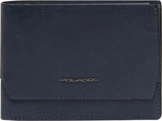 Piquadro Homme, Accessoires, Bleu, Taille: ONE Size Wallet with flip up ID window