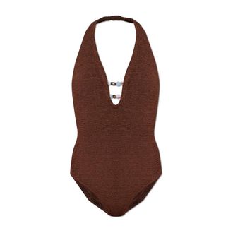 Hunza G Femme, Maillots de bain, Brun, Taille: ONE Size Maillot de bain Adriana &agrave; perles