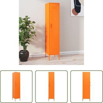 vidaXL vidaXL Schrank f&uuml;r Kleidung - Schlie&szlig;fachschrank Orange 35x46x180 cm Stahl