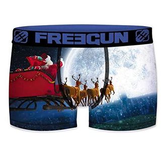 Freegun Homme Christmas Boxer de No&euml;l pour Hommes, Multicolore, Boxer Unitario T630-1, S