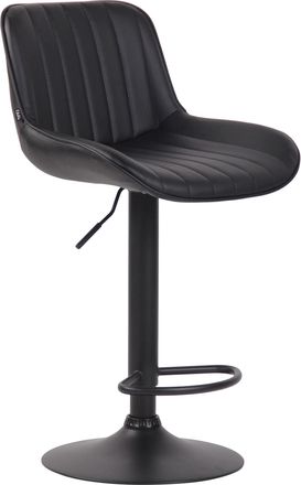 Clp Barhocker Lentini Kunstleder I Thekenhocker H&ouml;henverstellbar I Barstuhl Mit Fu&szlig;st&uuml;tze I 360&deg; Drehbar I Tresenhocker Mit Trompetenfu&szlig;, Farbe:schwarz, G