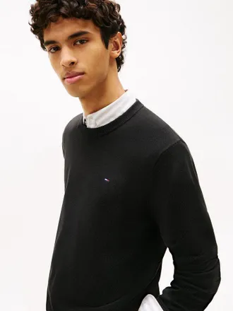Tommy Jeans Strickpullover TJM SLIM FIT LIGHT SWEATER Slim fit mit Rundhalsausschnitt