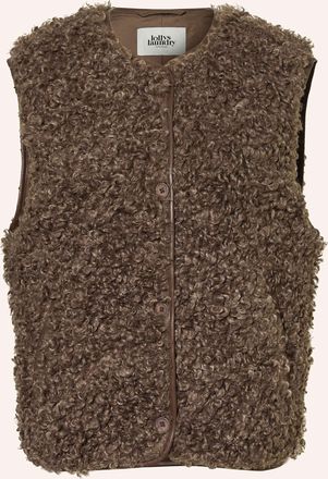 Lollys Laundry Lollys Laundry Teddyfell-Weste Vadall braun