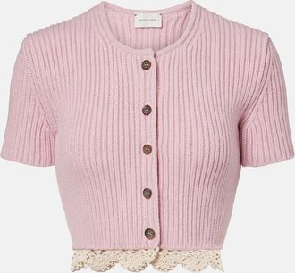 Magda Butrym Top aus Kaschmir mit Häkelstrick