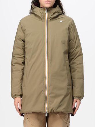 K-Way Parka Denise r&eacute;versible et rembourr&eacute;e longueur genou avec capuche