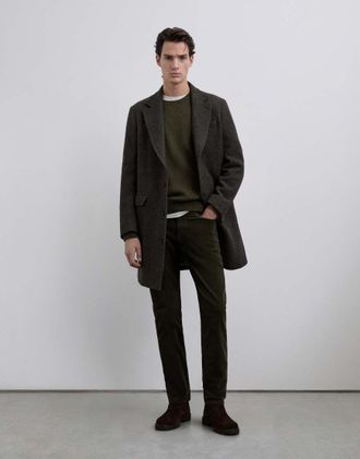 Scalpers Military-Tricotpullover in Khaki-Grün