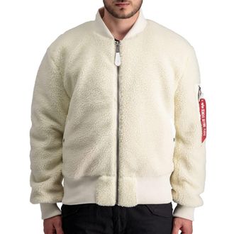 Alpha Industries Alpha Industries MA-1 Teddy Bomberjacke f&uuml;r Herren Off White