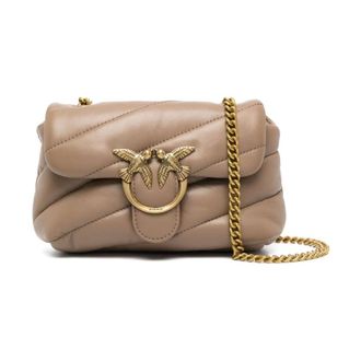 Pinko Pinko, Femme, Sacs, Beige, Taille: ONE Size Sac &agrave; bandouli&egrave;re Beige Love Birds