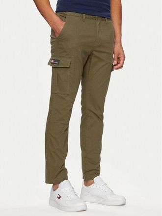 Tommy Jeans Stoffhose Austin DM0DM18940 Grün Slim Fit