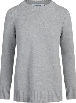 Gran Sasso Pull &agrave; col rond - Femme - Pulls - Gris - Taille: 42 FR