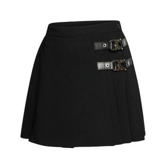 John Richmond Minirock mit seitlichen Schnallen und strukturiertem Schnitt - - Skirts - Damen - Schwarzk - L