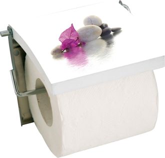 MSV WC-Rollenhalter Borneo, Edelstahl MDF, Mehrfarbig