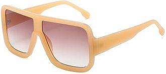 Generic Lunettes De Soleil Carr&eacute;es &Agrave; Grande Monture For Hommes, For Lext&eacute;rieur, Les Vacances, D&eacute;placements Quotidiens(Beige)