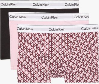 Calvin Klein Lot de 3 boxers en coton m&eacute;lang&eacute;