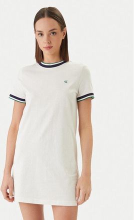 Calvin Klein Jeans Kleid f&uuml;r den Alltag LV047F248G Wei&szlig; Relaxed Fit