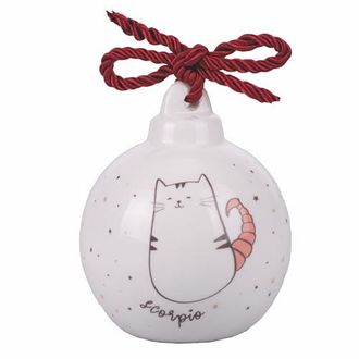 Villa D'Este Home Tivoli Oroscocats Scorpio Weihnachtskugel aus Keramik