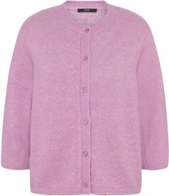 Zero Strickjacke Damen 3/4 Arm und Kn&ouml;pfe (1-tlg) Knopfleiste