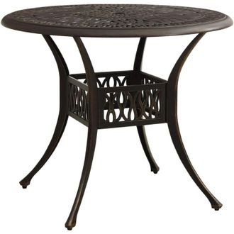 vidaXL vidaXL Table de jardin Bronze 90x90x74 cm Aluminium coul&eacute;