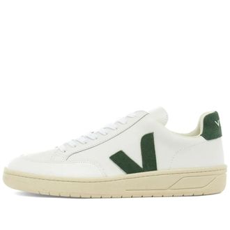 Veja Wei&szlig;e gr&uuml;ne Leder-Sneakers - - Shoes - Herren - Wei&szlig; - 37 EU