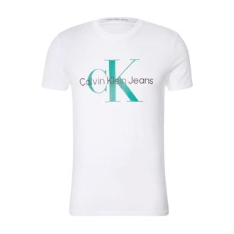 Calvin Klein Homme, Tops, Blanc, Taille: 2XL T-shirt iconique